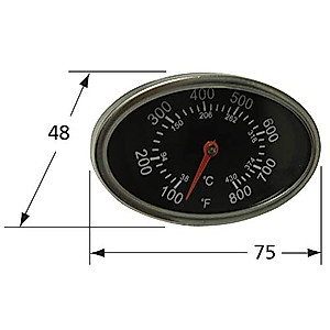Music City Metals 22549 Stainless Steel Heat Indicator Replacement for Select Gas Grill Models by Aussie, BBQ Grillware and Others