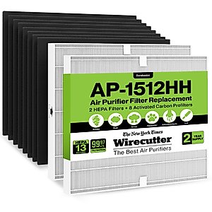 AP-1512HH HEPA Set for Coway Filter Replacement - 2 Year Supply - Fits Coway Airmega AP-1512HH & Coway Airmega Filter Replacement - Helps Remove Smoke, Dust, Pollen, Dustmite Debris, Pet Dander & More