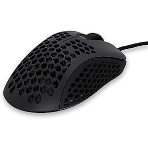 Gwolves Skoll SKL 2020 Edition 65g Ultra Lightweight Honeycomb Design Wired RGB Gaming Mouse up to 12000 DPI (Black) (Long)