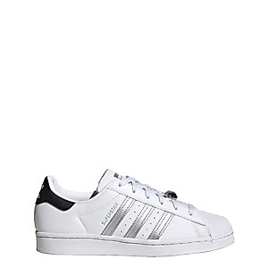 adidas Women's Superstar Sneaker, White/Silver Metallic/Black, 9