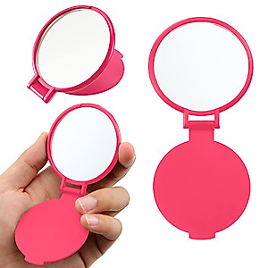 Yalikop 36 Pcs Compact Mirror Bulk Mini Round Makeup Mirror Portable Foldable for Purse Women Travel Daily Use(Pink, Purple, Green, Blue)