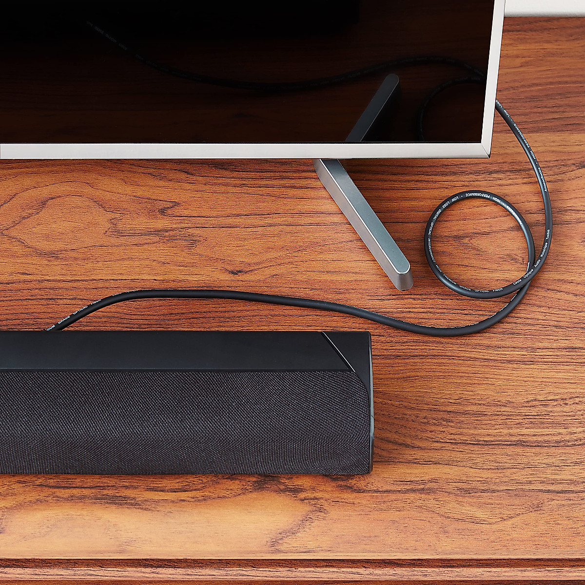 Amazon Basics Digital Optical Audio Toslink Cable for Sound Bar, TV - 3.3 Feet (1 Meter)