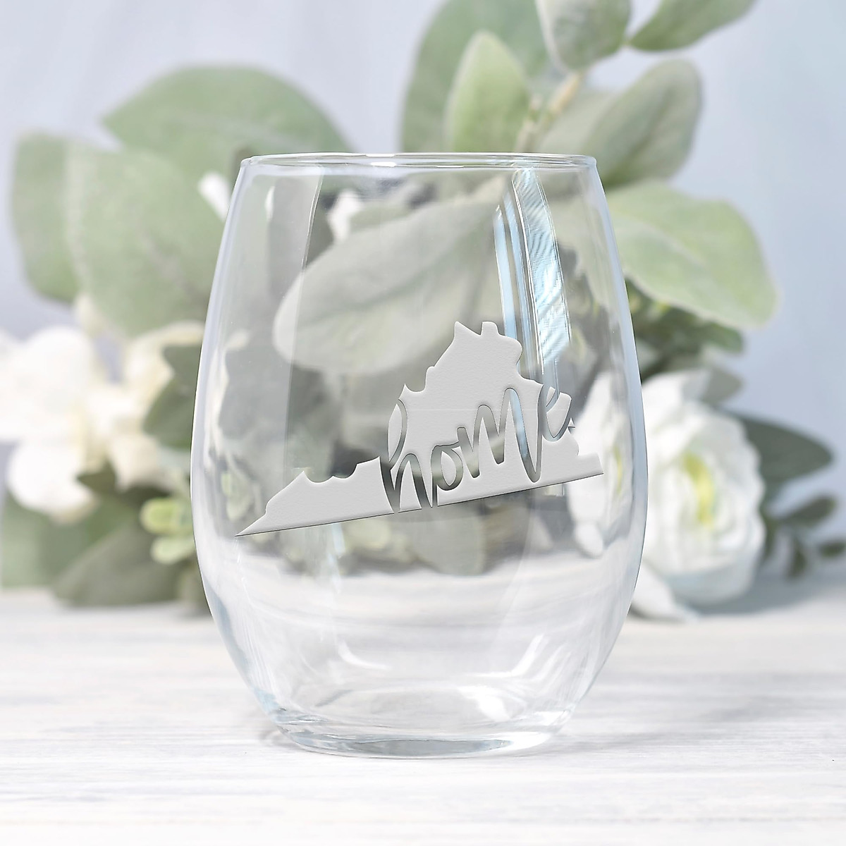 Virginia State Stemless Wine Glass - Virginia Gift, Virginia Wine Glass, Virginia Fan Gift