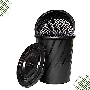 Hemoton Plastic Trash Can Tea Residue Filter Bucket Garbage Can Chinese Kung Fu Tea Accessory (Without Tube) Black