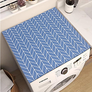 2PCS 25.6'' x 23.6'' Washer and Dryer Covers for the Top,Non-Slip Dryer Top Protector Mat,Dust-Proof Rubber Washing Machine Mat Cover for Top Protection