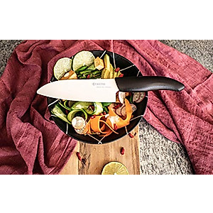 Kyocera Ceramic 5.5" Santoku Knife w/ Sugarcane Sourced Material Handle B08G1L13F1, White