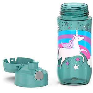 THERMOS FUNTAINER 16 Ounce Plastic Hydration Bottle with Spout Lid, Color Change Unicorns