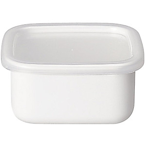 Noda Horo White Enamel Stockpot Food Container (S) Imported from Japan (One Pack)