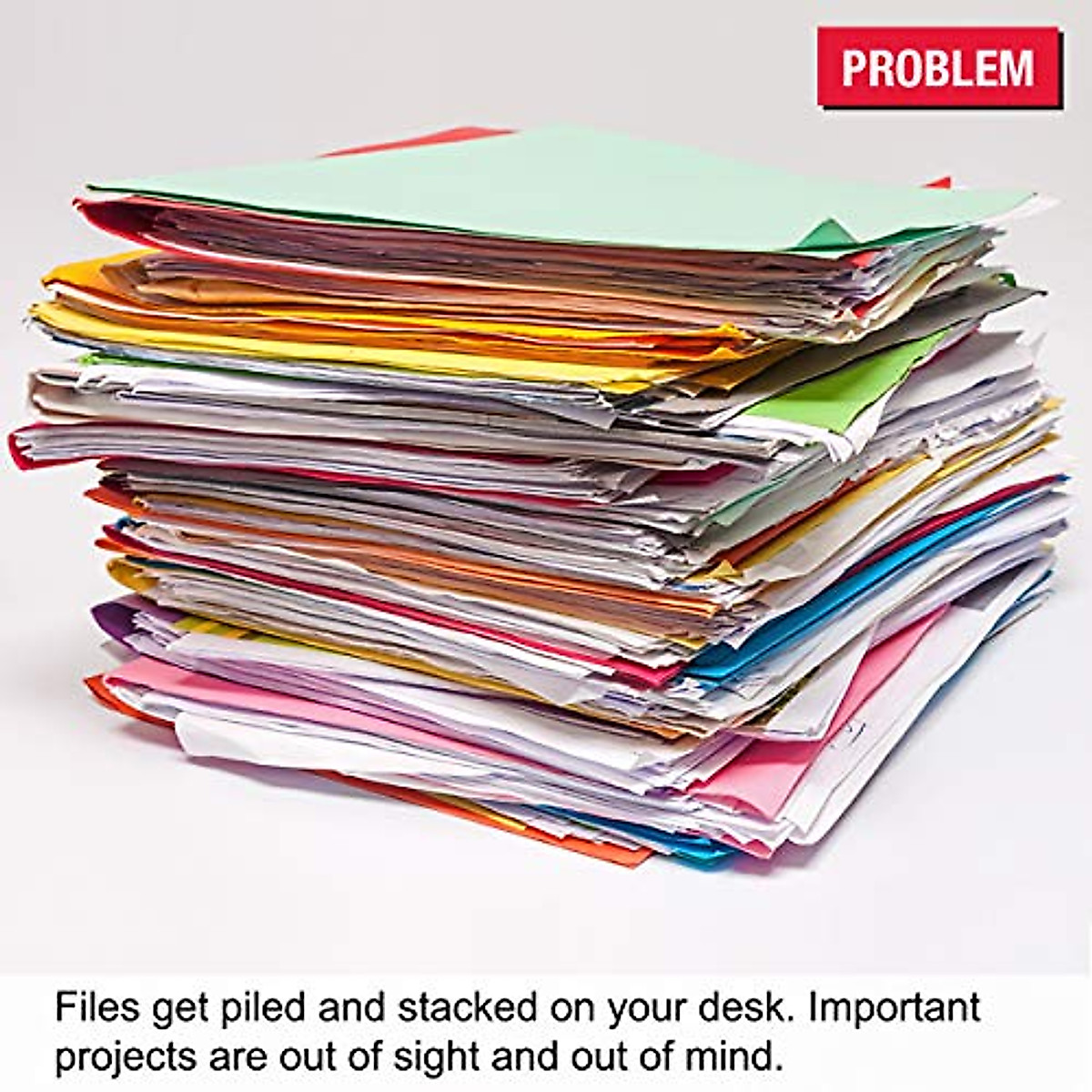 Ultimate Office StationMate StepUp Polystyrene File Desktop Organizer with 18, 3rd-Cut PocketFile Project Files, Clear