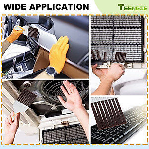 TEENGSE 3PCS Steel Air Conditioner Fin Comb, 3 PCS Air Condenser Evaporator Cleaning Brush, Coil Whisk Brush, Improving Air Conditioning Operation and Enjoying Cool and Warm