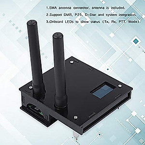 Hotspot Module for MMDVM , ABS Hotspot Module Antenna Case Kit with high Performance 32-bit ARM Processor for MMDVM DIY OLED(Black Shell)