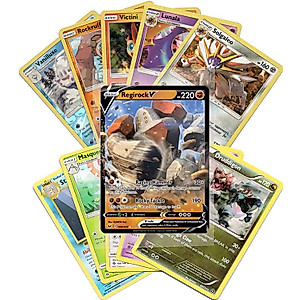 Pokémon Cards - 50 Card Assorted Lot with Guaranteed V Pokemon