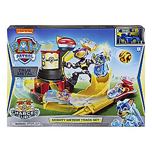 Paw Patrol, True Metal Mighty Meteor Die-Cast Track Set with Exclusive Chase Vehicle, 1:55 Scale
