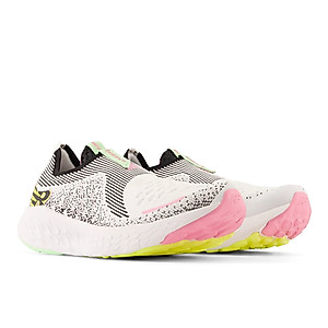 New Balance Women's Fresh Foam X 1080 Unlaced, White/Black/Vibrant Green/Bubblegum, 7.5
