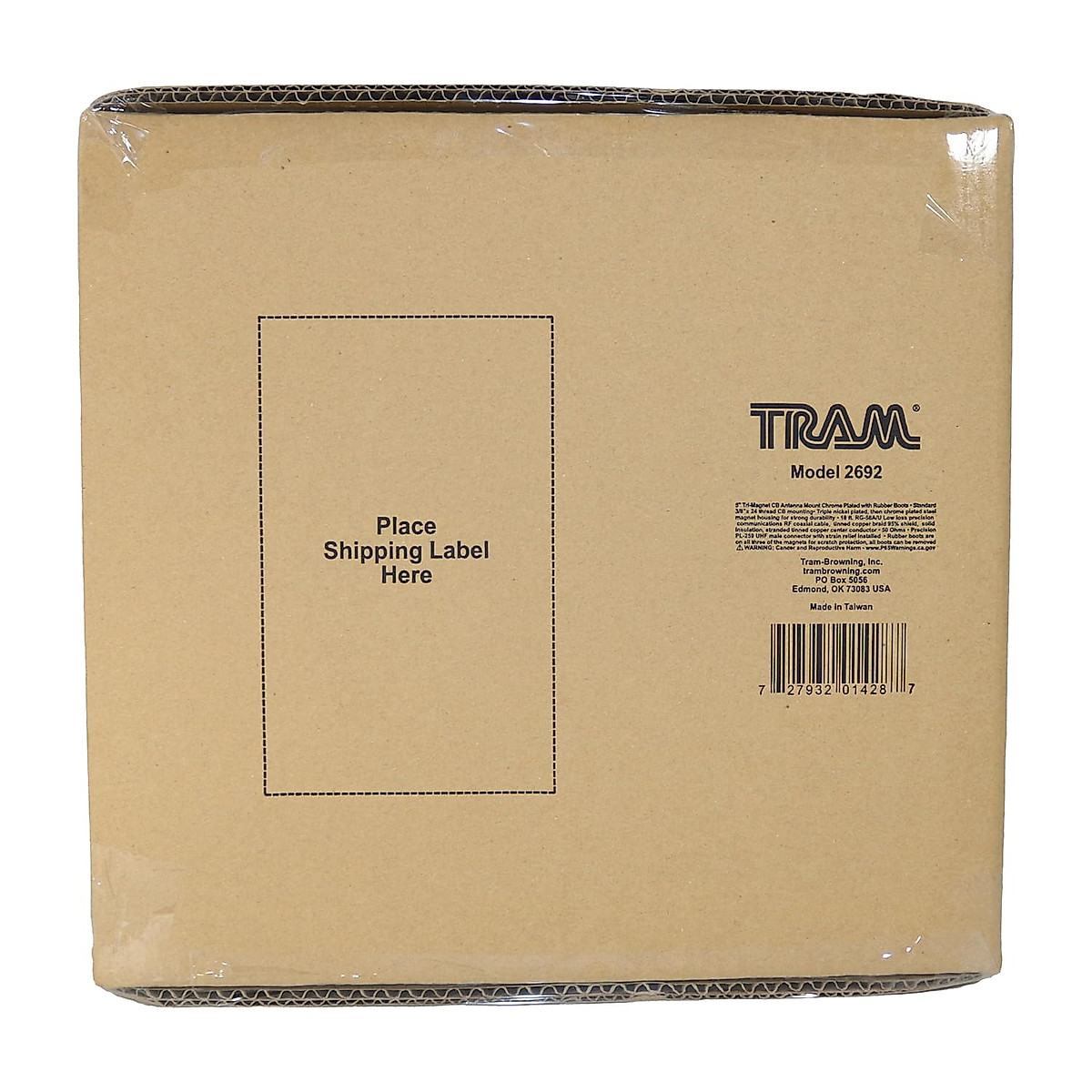 Tram® 5-Inch Tri-Magnet CB Antenna Mount with Rubber Boots and 18-Foot RG58A/U Coaxial Cable, Silver