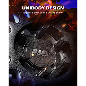 Orion Motor Tech M14x1.5 Lug Nuts Black with Spline Tuner, XL 2 inches Length Conical Wheel Nut, Compatible with Chevy GMC Ford Cadillac Lincoln SAAB Saturn Silverado 1500 Savana, Set of 24