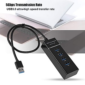 Ciglow 4 Port Hub,Portable USB 3.0 Adapter Splitter,5Gbps Data Transfer,Plug and Play,Data Hub for MacBook,PS4,Xbox One,Tablet,Etc.