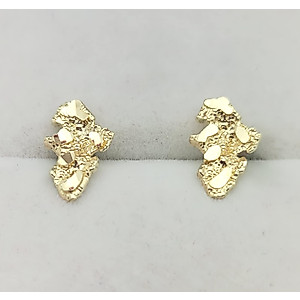 10k Yellow Gold Small Nugget Earrings