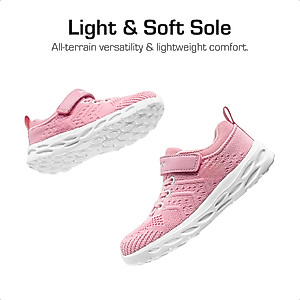 DREAM PAIRS Boys Girls Shoes Kids Tennis EZ-Ons GoGetters Running Athletic School Sneakers for Little/Big Kid,Size 2 Little Kid,Pink,KD18001K