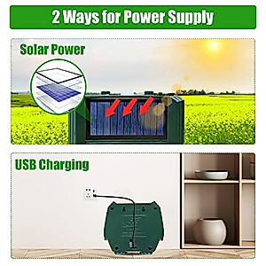 Ultrasonic Animal Repeller Outdoor Waterproof Solar Animal Deterrent with Motion Sensor and Flashing Lights, Farm Garden Yard Repellent for Cat Rodent Squirrel Dog Rabbit Raccoon Skunk Fox Deer etc