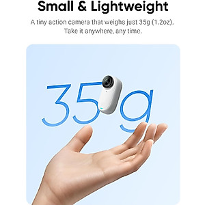 Insta360 GO 3 (128GB) – Small & Lightweight Action Camera, Portable and Versatile, Hands-Free POV, Mount Anywhere, Stabilization, Multifunctional Action Pod, Waterproof, for Travel, Sports, Vlog