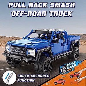 WISEPLAY Off-Road Pull Back Model Cars to Build for Kids 9-12 - 390 PCS STEM Car Building Kit for Boys 8-12 & Girls - STEM Building Toys for Boys Age 8-12 & Girls - Engineering Toys for Kids 8-10