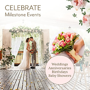 Your Perfect Day Wedding Guest Book - Elegant Guest Book Wedding Reception, Baby Shower Guest Book, Polaroid Guest Book for Wedding and Special Events, Wedding Guest Book Polaroid Pictures (White&Gold)