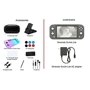Nintendo Newest Switch Lite - 5.5" Touchscreen Display, Built-in Plus Control Pad, Built-in Speakers, 802.11ac WiFi, Bluetooth 4.1 - Gray