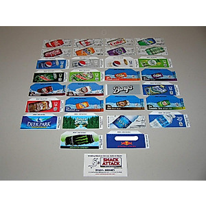 (30) COKE OR SODA VENDING MACHINE 12oz "CAN" VEND LABEL VARIETY PACK