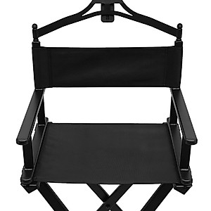 ZHFEISY Makeup Chair Foldable Chair for Camping Directors Chair Outdoor Chair with Backrest Cushion Pedal for Studio Salon Vanity