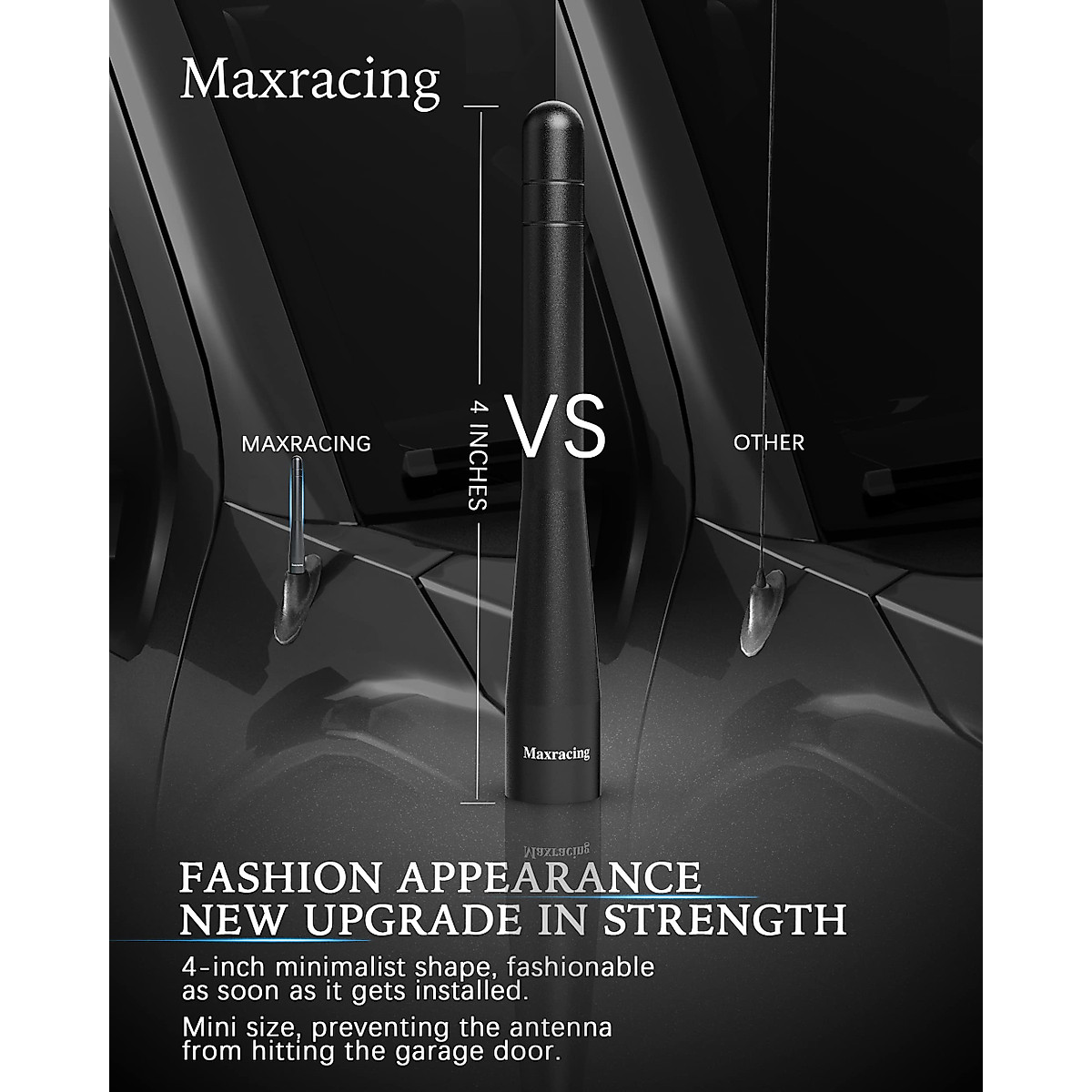 MAXRACING Short Aluminum Antenna Compatible with CCL17-10-AL30-B2-PS