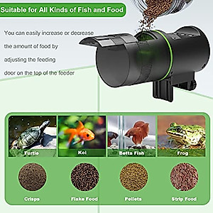 Automatic Fish Feeder for Aquarium，Vacation Auto Fish Food Dispenser - Moisture-Proof Programmable Weekend Holiday Electric Timer Fish Feeder for Turtle Tank | Betta Tank