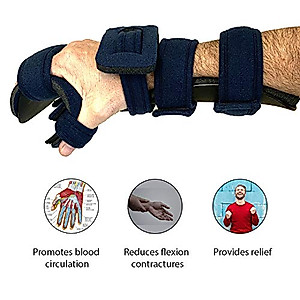 SterlaTech Stroke Hand Brace | Resting Hand Splint RIGHT HAND Medium | Corrective Support
