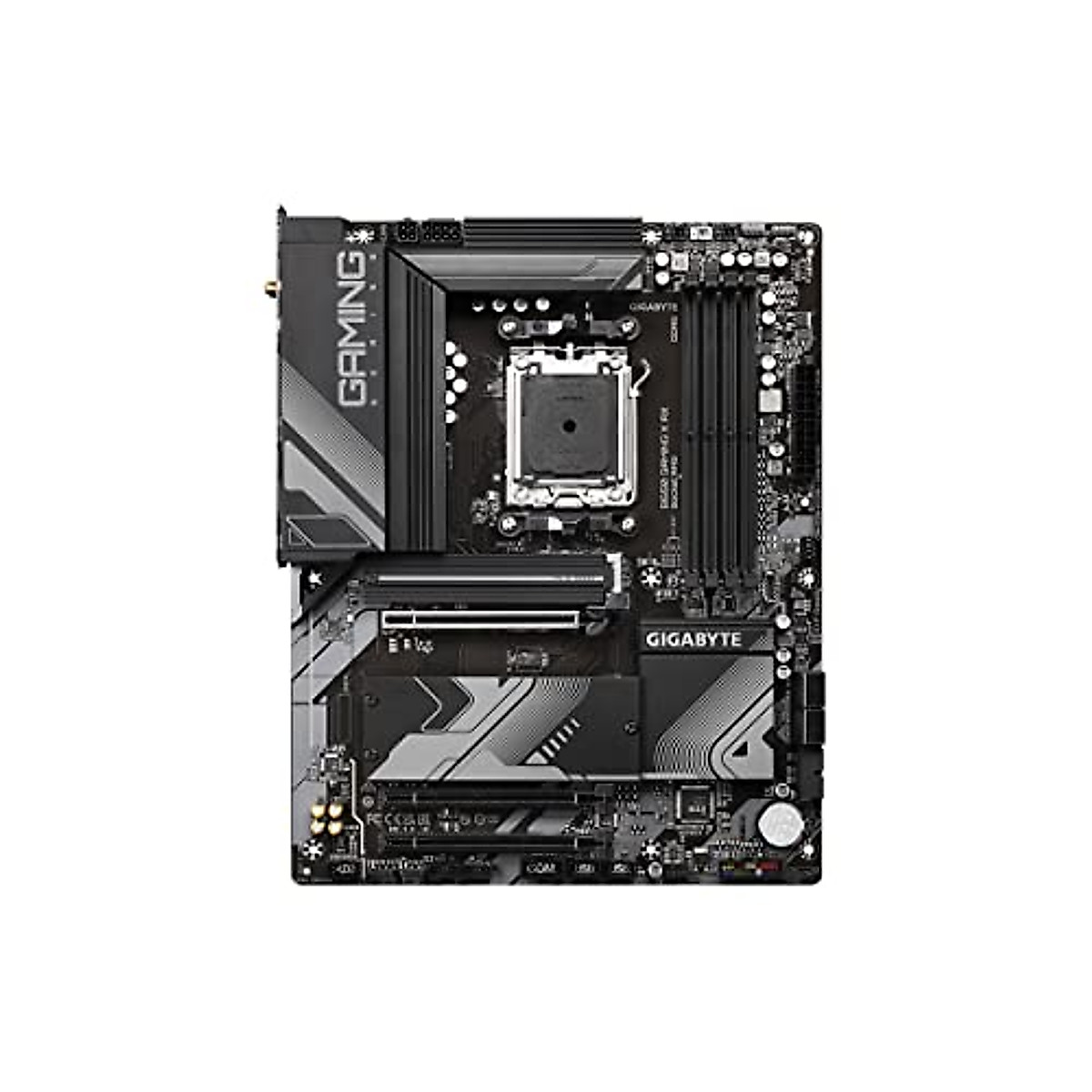 GIGABYTE B650 Gaming X AX (AM5/ LGA 1718/ AMD/ B650/ ATX/ 5-Year Warranty/ DDR5/ PCIe 4.0 M.2/ PCIe 4.0/ USB 3.2 Gen2x2 Type-C/AMD Wi-Fi 6E/ Realtek 2.5GbE LAN/Motherboard)