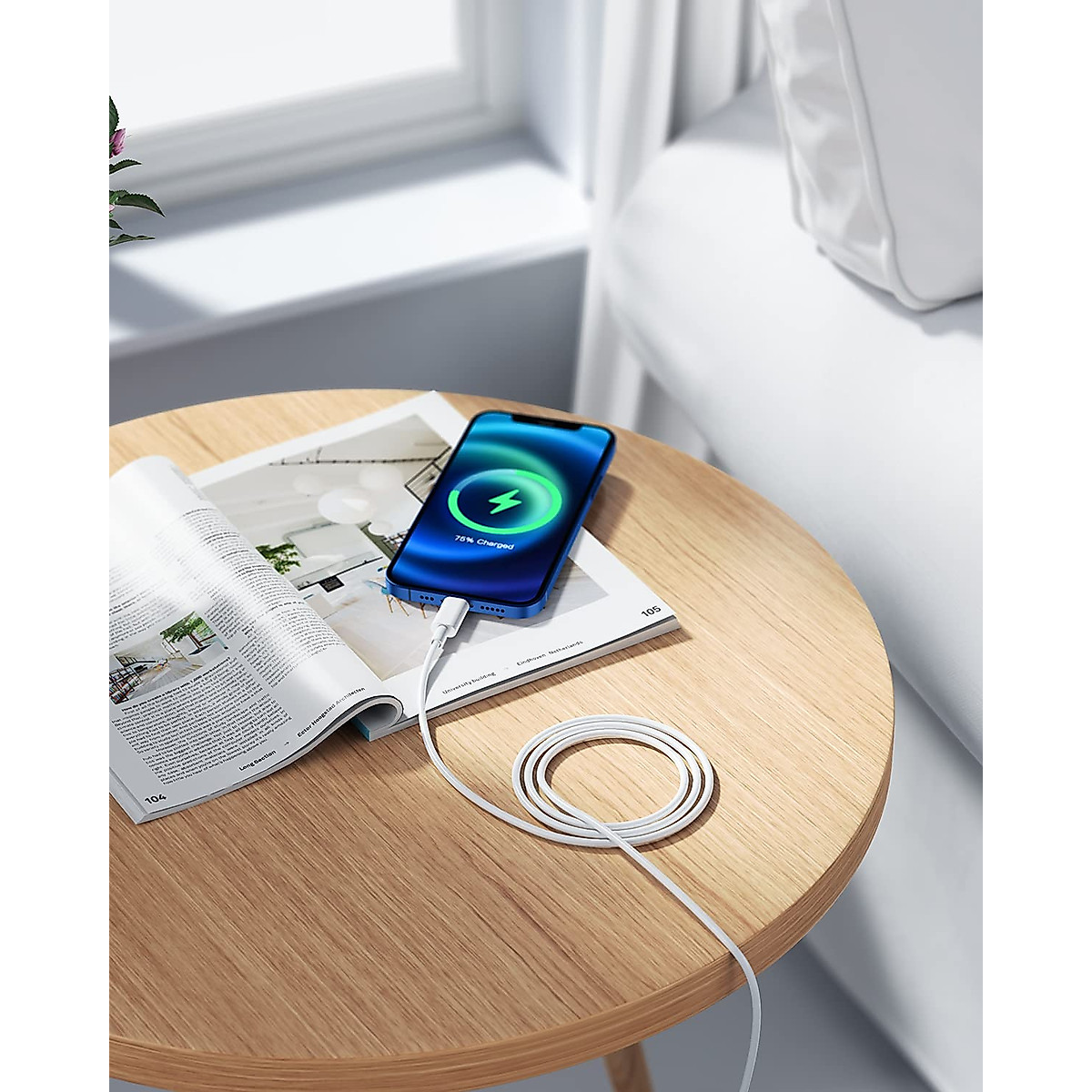 iPhone Charger Cord 6Ft (3-Pack), USB to Lightning Cable for Apple iPhone 14/13/12/11 Pro Max/XS/XR/8, High Speed Data Sync & Fast Charging