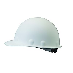 Fibre-Metal by Honeywell P2ARW01A000 Super Eight Ratchet Fiber Glass Cap Style Hard Hat, White, Medium