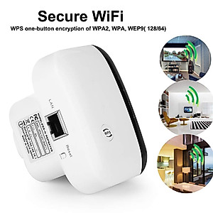 Range Extender Up to 300M /Relay Mode Mini Access Point Reapter Booster Internet Amplifier 2.4GHz-2.4835GHz Fast Data with WPS Encryption(US Plug)