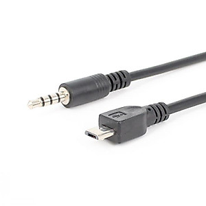 Accessonico Micro USB to Aux 3.5mm Jack to Micro USB Audio Output Cable, Micro-USB to 1/8 Stereo Cord for Car Compatible with S3 i9300 S2 i9100 i9220 (TRRS 4 Pole)