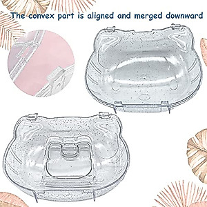 Hamster Carrier Bag Portable Guinea Pig Travel Backpack Breathable Small Pet Outgoing Bag for Hamster Gerbil Guinea Pig Sugar Glider (Transparent)