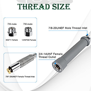 Replacement B-0044-H Commercial Sink Sprayer Hose for T&S Brass, 44 inch Stainless Steel Flexible Pre-Rinse Hose with Heat Resistant Gray Handle Commercial Kitchen Sink Faucet Dish Spray Part