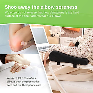 LargeLeaf Chair Ergonomic armrest Cushions Elbow Pillow Pressure Relief Office Chair Gaming Chair armrest with Memory Foam armrest Pads 2-Piece Set of Chair