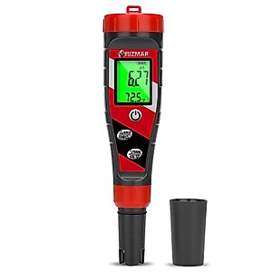 UIUZMAR Digital pH Meter pH TDS EC Meter for Hydroponic Nutrient Solution pH and EC Meter with LCD Display TDS Water Tester pH PPM Meter for DWC Setup Aeroponic Growing Tent Indoor Plant Grow