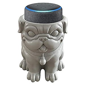 Dekodots Smart Speaker Table Stand (Dog) - Decorative Holder for Amazon Echo Dot or Google Home Mini - Portable Design, No Sound or Microphone Interference - Durable Poly-Resin