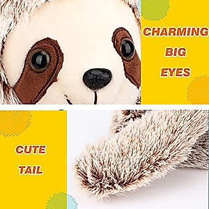 Easfan 17'' Sloth Stuffed Animal Realistic Cute Plush Toy Soft Tree Sloth Plushie Stuff Adorable Birthday for Kids Boys Girls, Brown