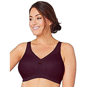 Glamorise Full Figure Plus Size MagicLift Active Support Bra Wirefree #1005 Wine