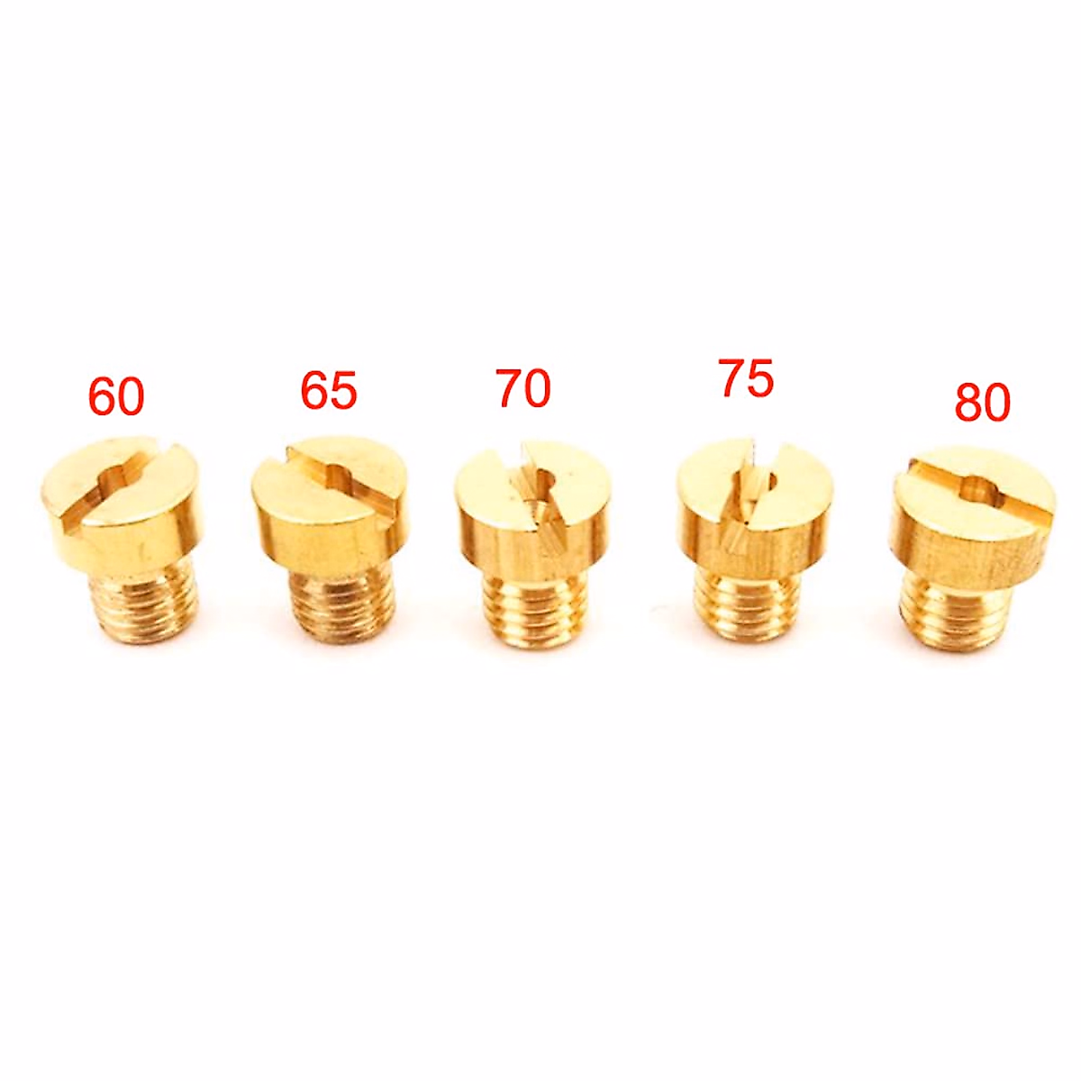 DJ-Motor 5mm Carburetor Jets #60 65 70 75 80 For 2 Stroke 50cc 60cc 66cc 80cc Motorized Bicycle Push Bike