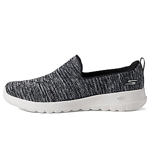 Skechers Women's GO Walk Joy-Everly Sneaker, Black/Gray, 8.5