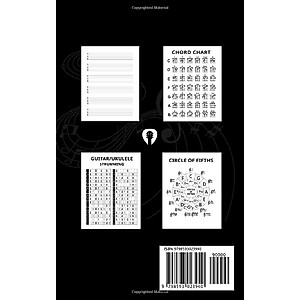 Guitar Tablature Notebook with Extra Charts: Blank Guitar Tablature Paper, Standard Tab Manuscript Paperback Chord Chart Ukulele Strumming, Circle of Fifths