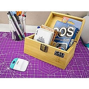 Cali Factory - Marilyn Monroe Design 3D Bamboo Box, Lenticular Flip Image On Natural Bamboo Wooden Box to Organize All Your Accessories with Hinged Lid (Trippy)