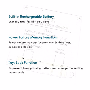 12V Timer Switch - Programmable, DC/AC/Solar Battery Powered | 12 Volt Timer Relay